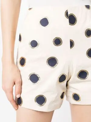 BAMBAH Polka Dot High-waisted Shorts