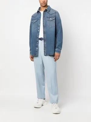 Valentino Garavani Rockstud Layer-design Denim Shirt