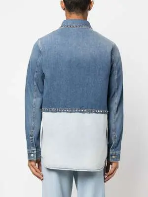 Valentino Garavani Rockstud Layer-design Denim Shirt