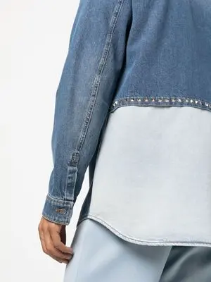 Valentino Garavani Rockstud Layer-design Denim Shirt