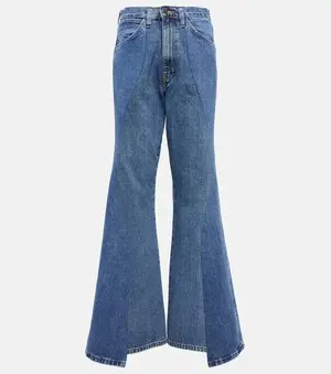 Gabriela Hearst Foster Patchwork Flared Jeans