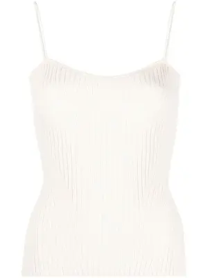 Khaite The Ziggy Knitted Top - White