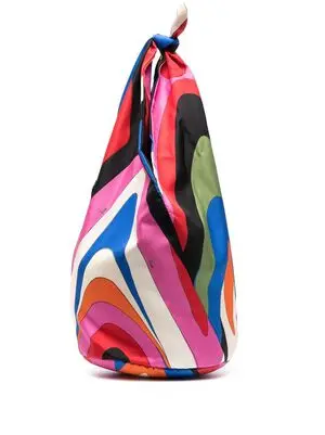 Emilio Pucci Lido Moire-print Silk Tote Bag