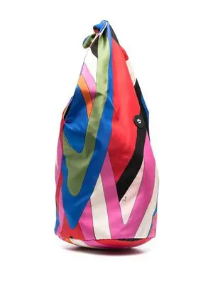 Emilio Pucci Lido Moire-print Silk Tote Bag