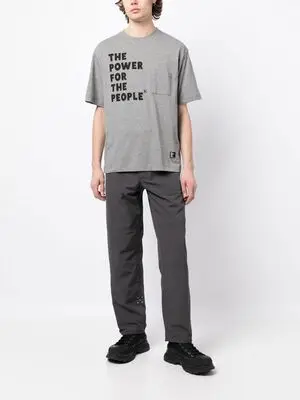 THE POWER FOR THE PEOPLE Logo Print Short-sleeve T-shirt