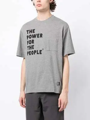 THE POWER FOR THE PEOPLE Logo Print Short-sleeve T-shirt