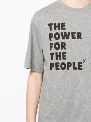 THE POWER FOR THE PEOPLE Logo Print Short-sleeve T-shirt