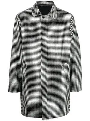 THE POWER FOR THE PEOPLE Wool Dogtooth Pattern Coat