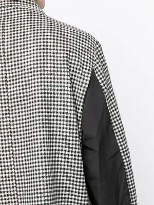 THE POWER FOR THE PEOPLE Wool Dogtooth Pattern Coat