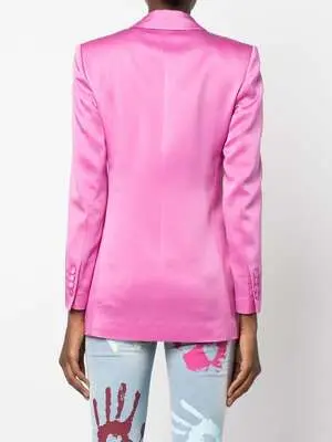 Philipp Plein Double-breasted Satin Blazer - Pink