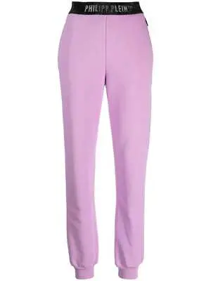 Philipp Plein Logo-waistband Track Trousers - Purple