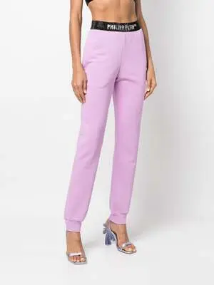 Philipp Plein Logo-waistband Track Trousers - Purple