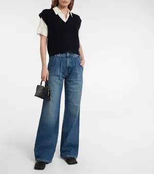 NILI LOTAN Flora Wide-leg Trousers - Blue
