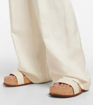 Gabriela Hearst Striker Leather Sandals - White