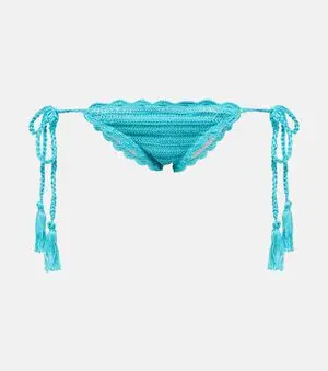 Anna Kosturova Crochet Bikini Bottom - Blue