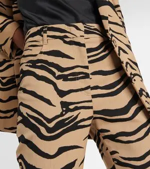 Stella McCartney Tiger-print Flared Pants