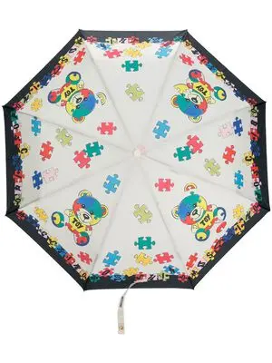 Moschino Toy-bear Print Umbrella - White