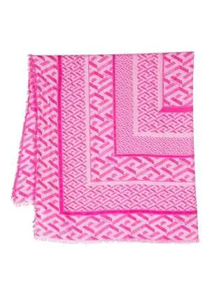 Versace All-over Monogram-print Scarf