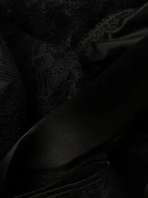 MAISON CLOSE Lace-panel Halterneck Body - Black