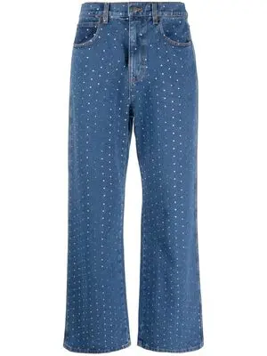 Giuseppe Di Morabito Crystal-embellished Straight Leg Jeans
