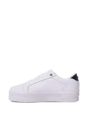 Tommy Hilfiger Logo Detail Platform Sneakers - White