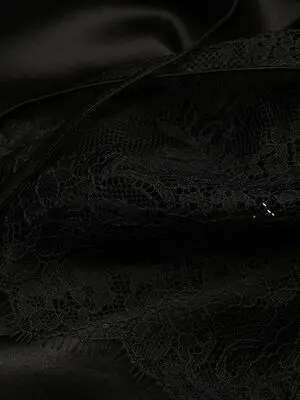MAISON CLOSE Rendez-vous Lace-detail Silk Dress - Black