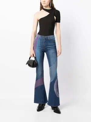 MADISON MAISON Anita Swirl-print Flared Jeans