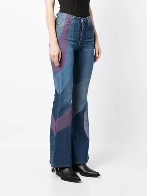 MADISON MAISON Anita Swirl-print Flared Jeans