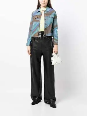 MADISON MAISON Graphic-print Denim Trucker Jacket