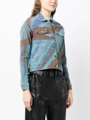 MADISON MAISON Graphic-print Denim Trucker Jacket