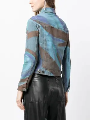 MADISON MAISON Graphic-print Denim Trucker Jacket