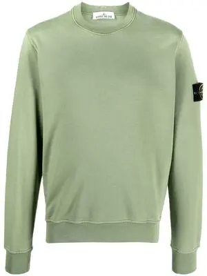 Stone Island Logo-patch Sweatshirt - Green
