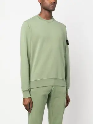 Stone Island Logo-patch Sweatshirt - Green