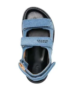Isabel Marant Étoile Madee Denim Slingback Sandals - Blue