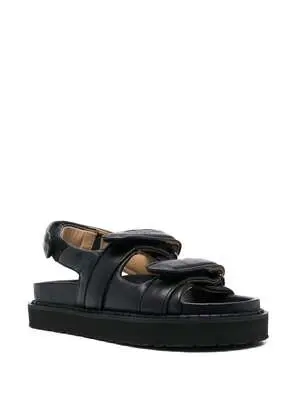 Isabel Marant Étoile Madee Leather Slingback Sandals - Black