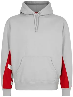 Supreme Cropped Paneled Hoodie - Grey