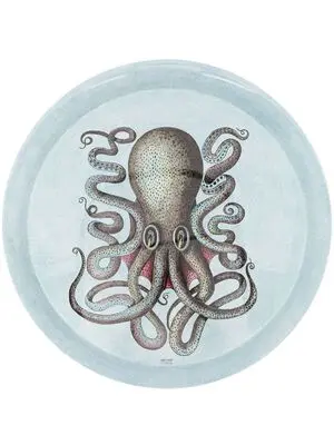 FORNASETTI Polipo Octopus-print Tray - Blue