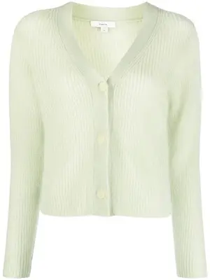 Vince Ribbed-knit V-neck Cardigan