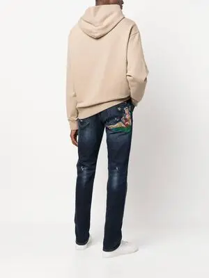 Philipp Plein Super Straight Cut Distressed Jeans
