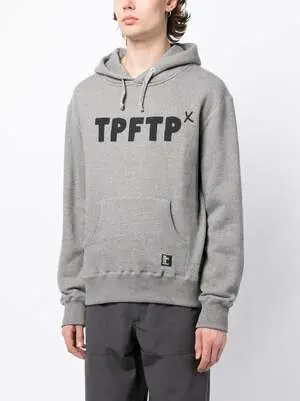 THE POWER FOR THE PEOPLE Logo Print Drawstring Hoodie