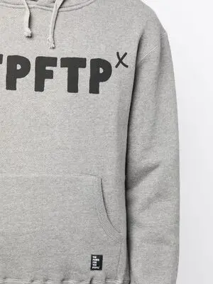 THE POWER FOR THE PEOPLE Logo Print Drawstring Hoodie