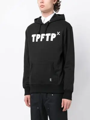 THE POWER FOR THE PEOPLE Logo Print Drawstring Hoodie