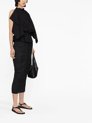 Philosophy Di Lorenzo Serafini Gathered Detailing Midi Skirt