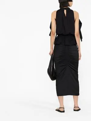 Philosophy Di Lorenzo Serafini Gathered Detailing Midi Skirt