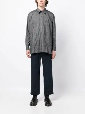 THE POWER FOR THE PEOPLE Button Placket Long-sleeve Shirt