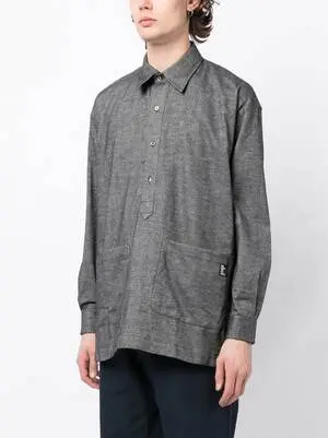 THE POWER FOR THE PEOPLE Button Placket Long-sleeve Shirt