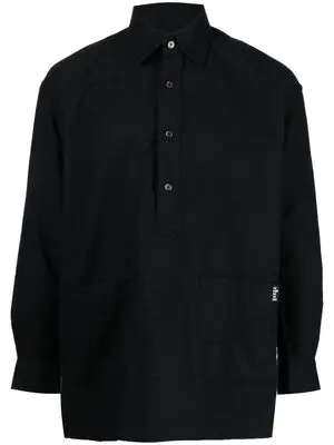 THE POWER FOR THE PEOPLE Button Placket Long-sleeve Shirt
