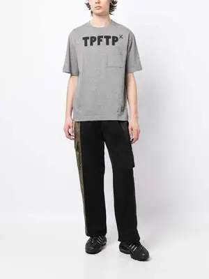 THE POWER FOR THE PEOPLE Logo Print Short-sleeve T-shirt - Grey