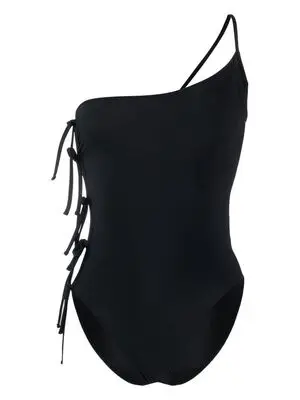 Rick Owens Knot-detailing One-shoulder Swimsuit - Black