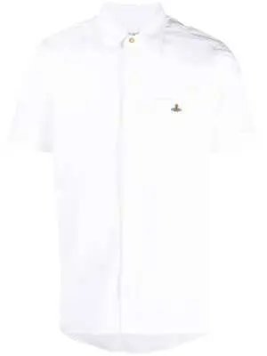 VIVIENNE WESTWOOD Organic Cotton Short-sleeve Shirt - White